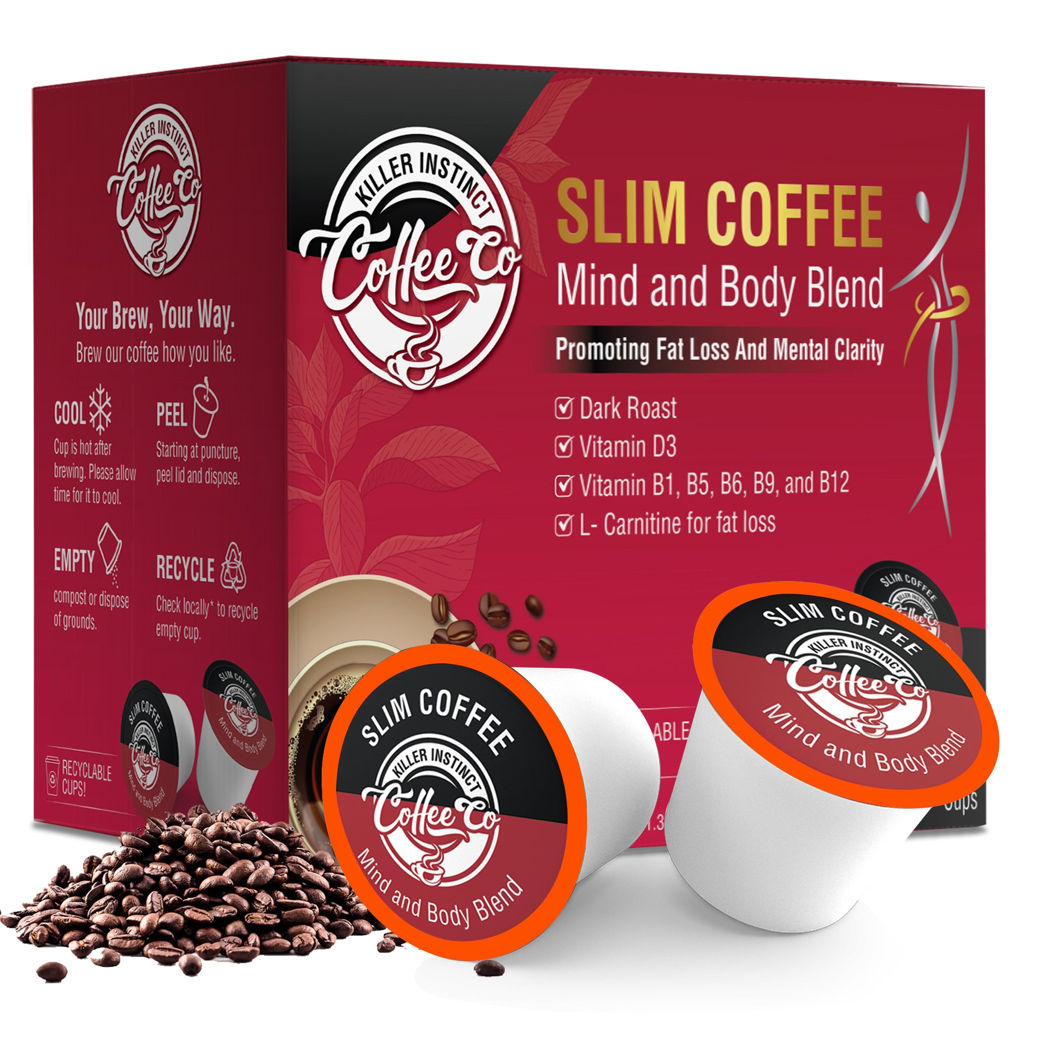 Slim Coffee Pods - Dark Roast - Vegan – Killer Instinct Coffee Co