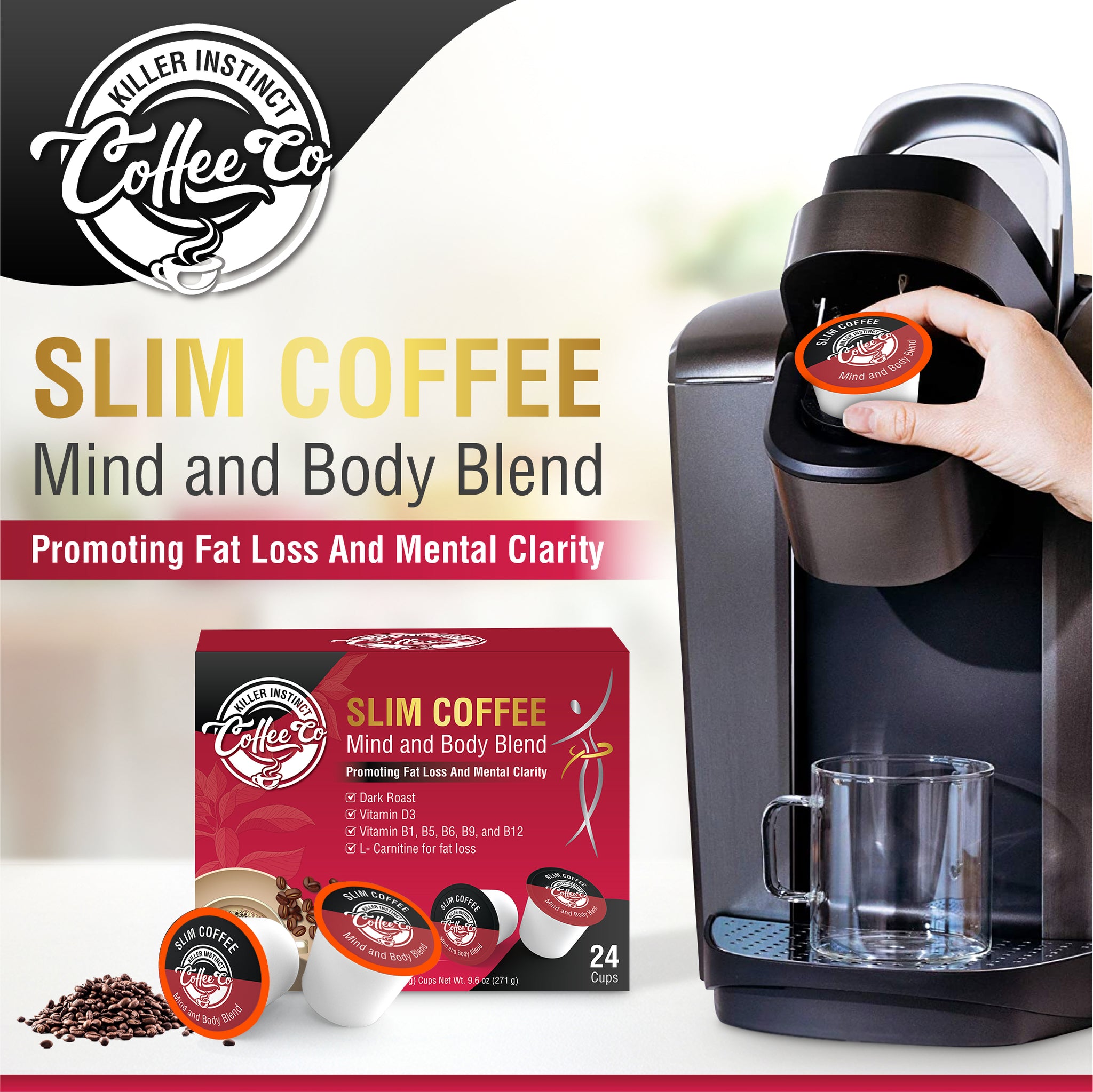 Dark Roast Coffee - Slim Coffee Pods - Killer Instinct Coffee Co